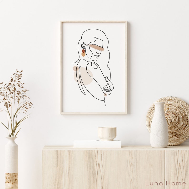 Woman Line Art Print Abstract Woman Art Woman Line Drawing | Etsy