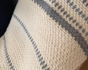 Crochet Afghan,made to Order,pearly Sands Ombre Scapes,neutral Designer ...