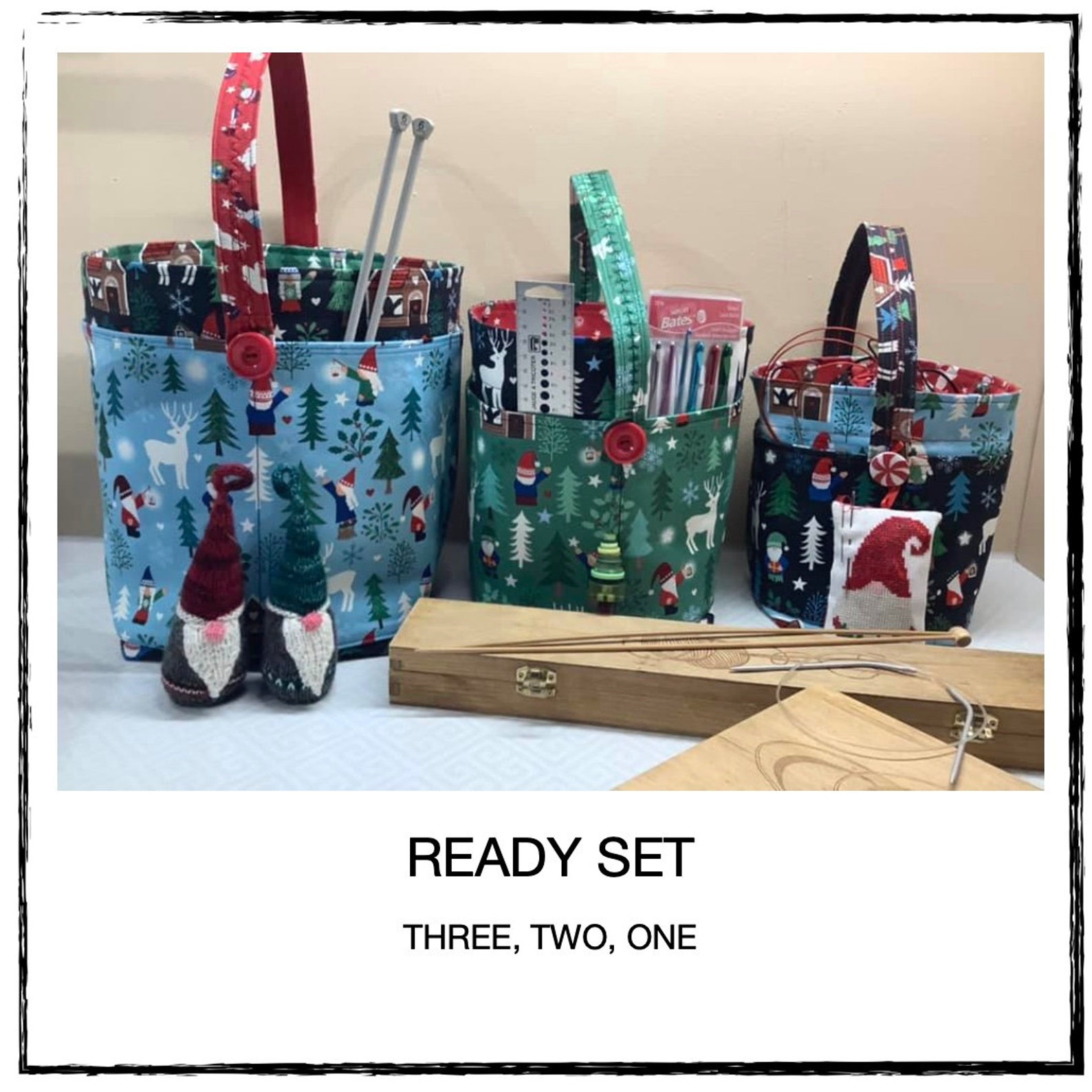 READY SET Pdf Pattern for Three Sized Project Bucket Bag - Etsy