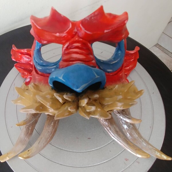 Orange Oni Mask - Etsy