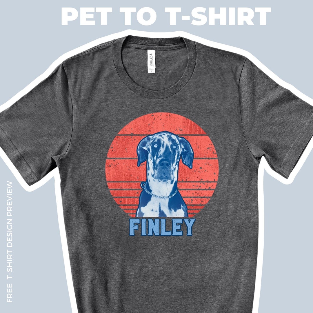 Personalized Dog Shirts for Kids, Custom Toddler Tee With Pet Portrait ...