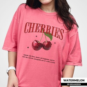 Comfort Colors Cute Cherries Shirt, Vintage Retro Cherry Tshirt, Boho ...