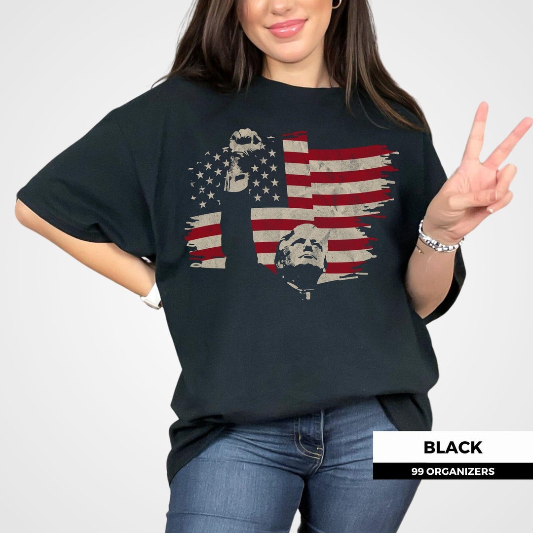 Iconic Trump American Flag Apparel: MAGA T-shirt, Sweatshirt, Hoodie - Etsy