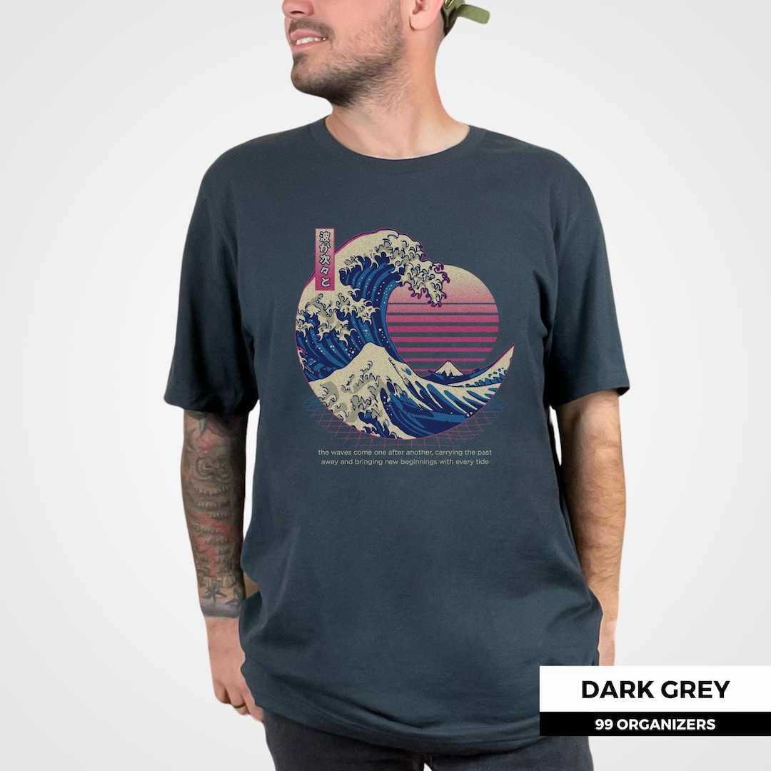 The Great Wave Vaporwave Shirt, Retro Japanese Tee, Hokusai Japan Art T ...
