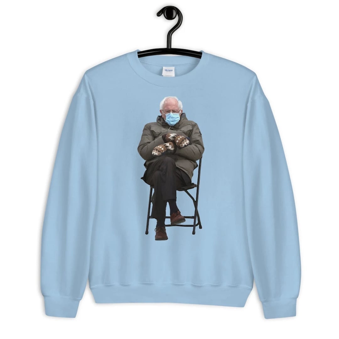 Bernie Sanders Sweatshirt, Bernie Sanders' Mittens Meme Sweatshirt - Etsy