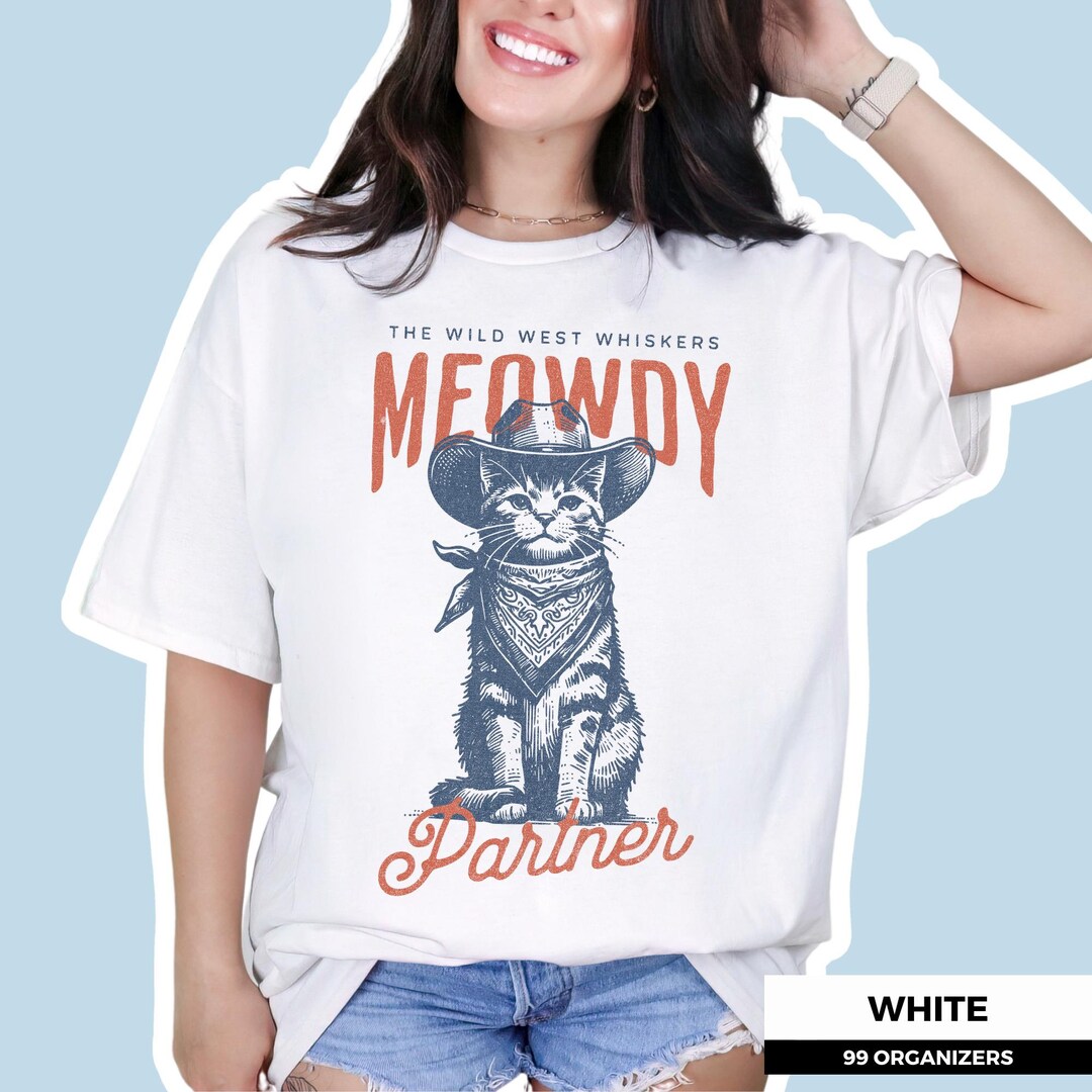 Meowdy Partner Cat T-shirt: Wild West Cowboy Tee - Etsy