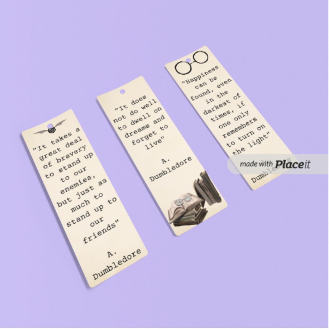Wizard Quote Digital Bookmarks, 6 Pack Digital Print Bookmarks, Digital ...