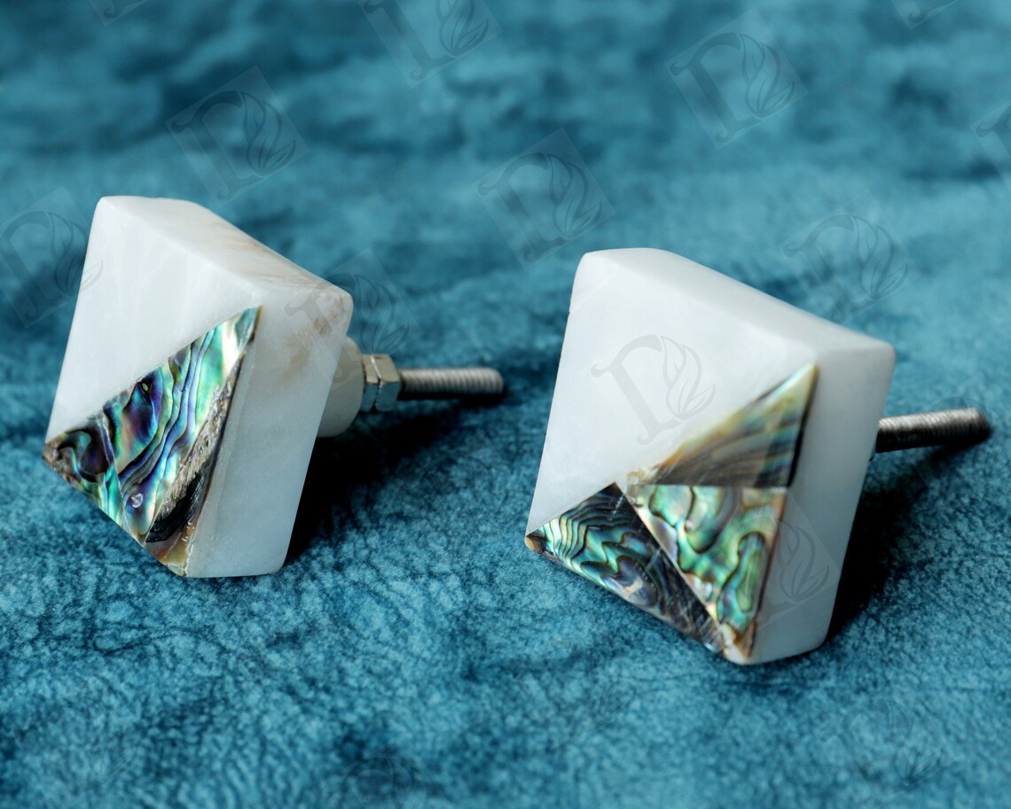 Set of Square White Stone - Etsy