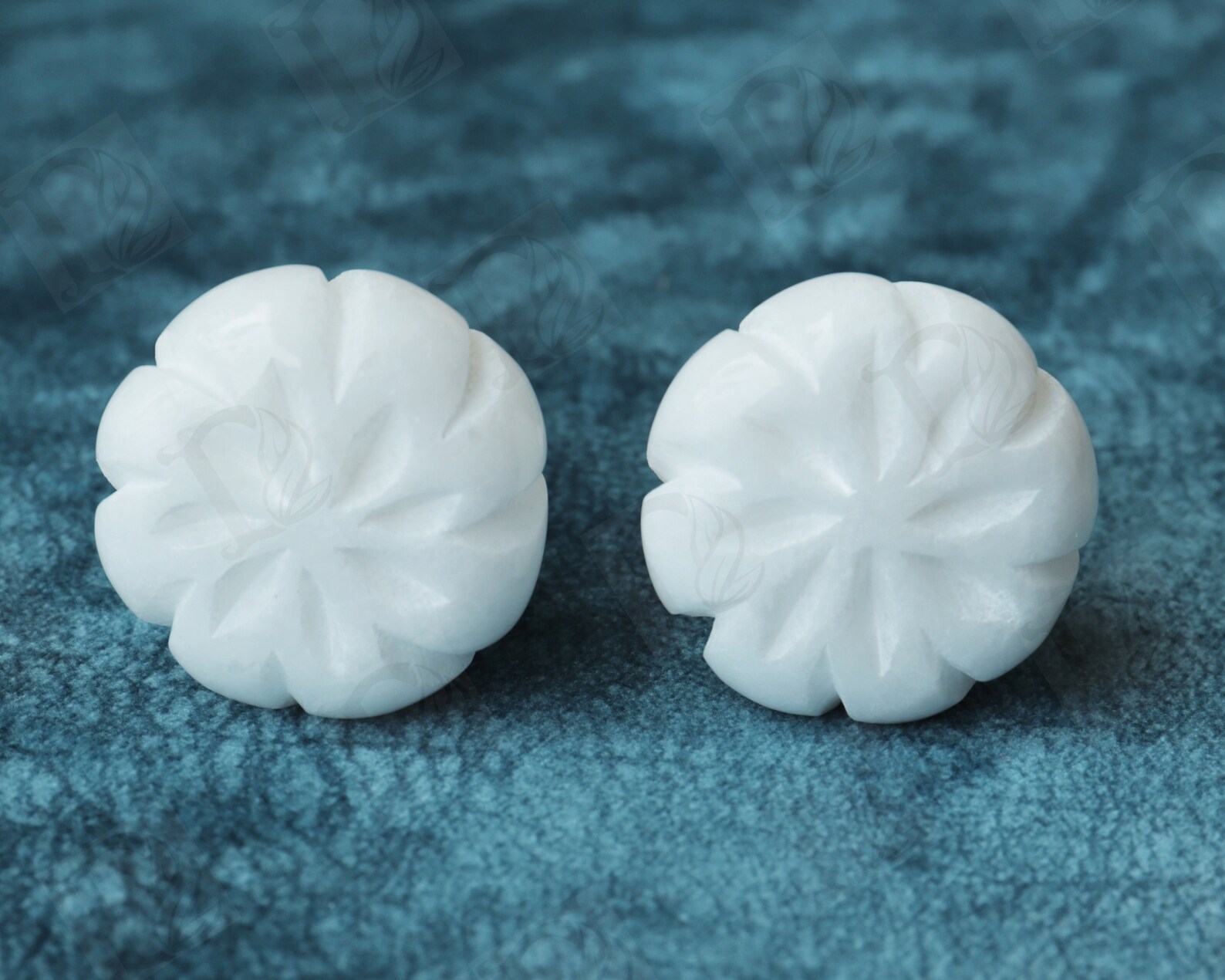 Set of Round White Stone - Etsy