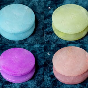 Set of 4,alabaster Round Marble Handmade Coasters or Natural Stone Tea ...