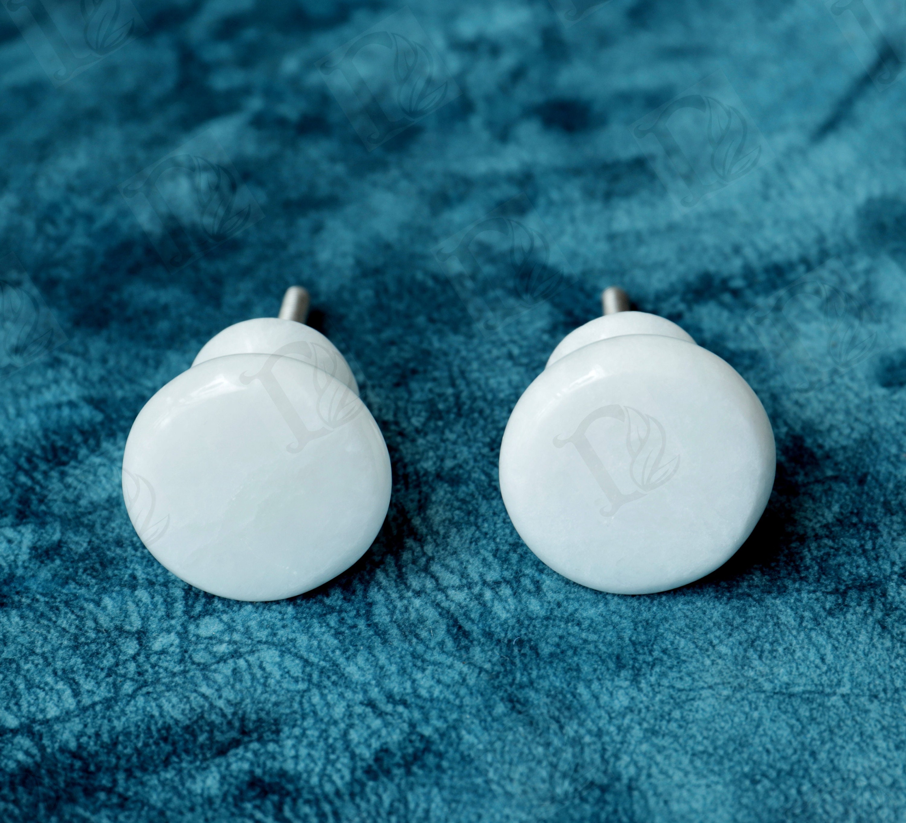 Set of Round White Stone - Etsy