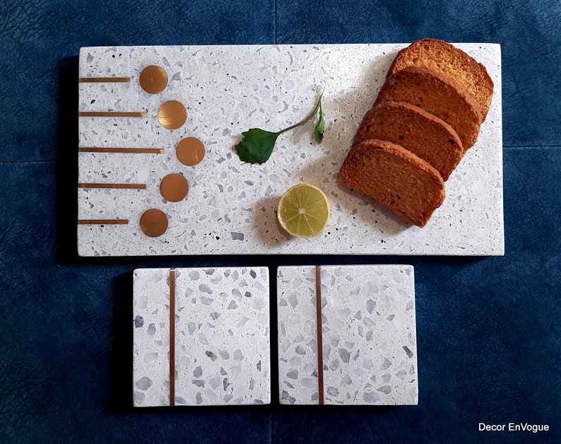 12x6 COMBO Beautiful White Rectangle Terrazzo Marble | Etsy