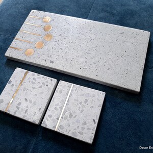 12x6 COMBO Beautiful White Rectangle Terrazzo Marble - Etsy