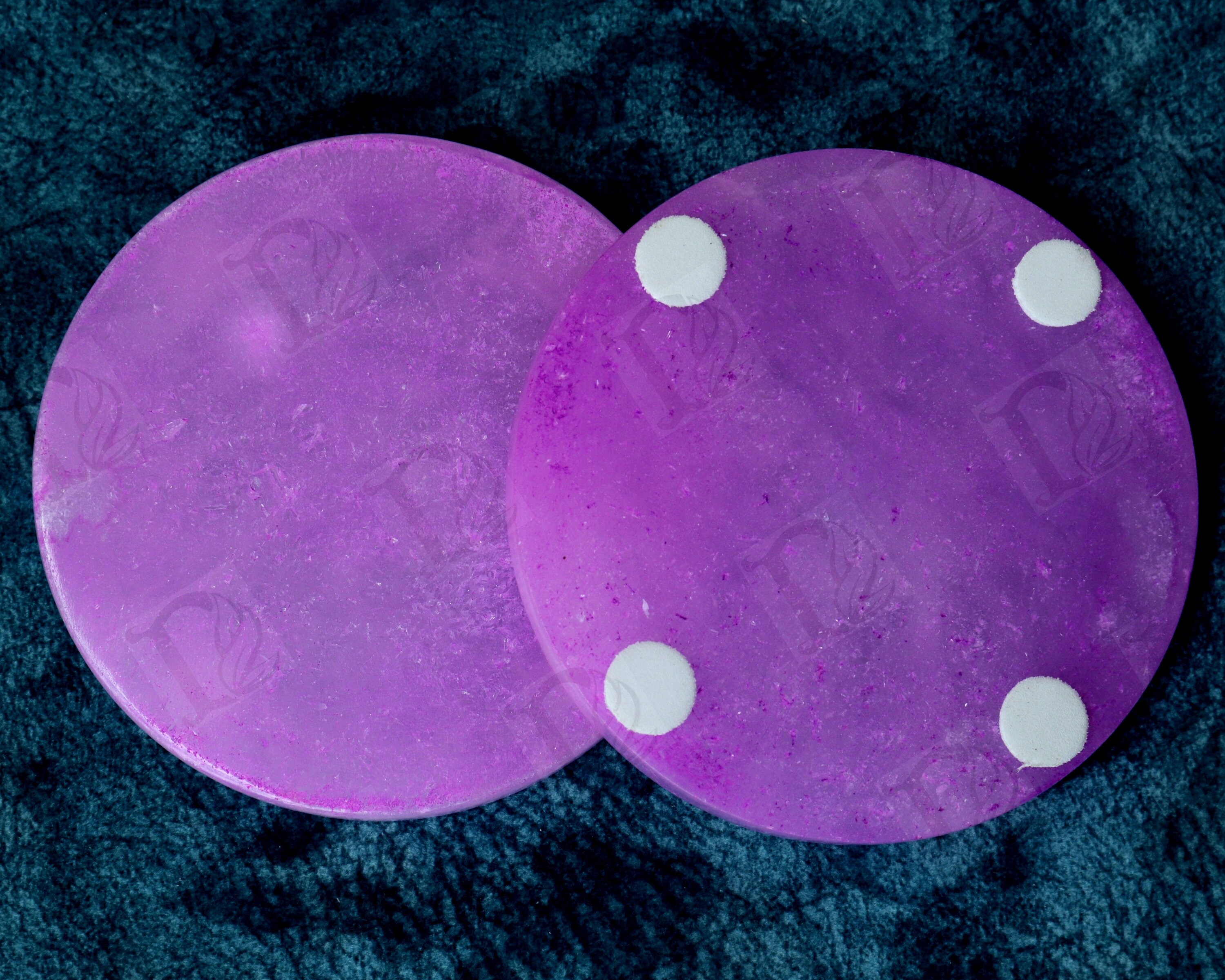 Set of 4,alabaster Round Marble Handmade Coasters or Natural Stone Tea ...