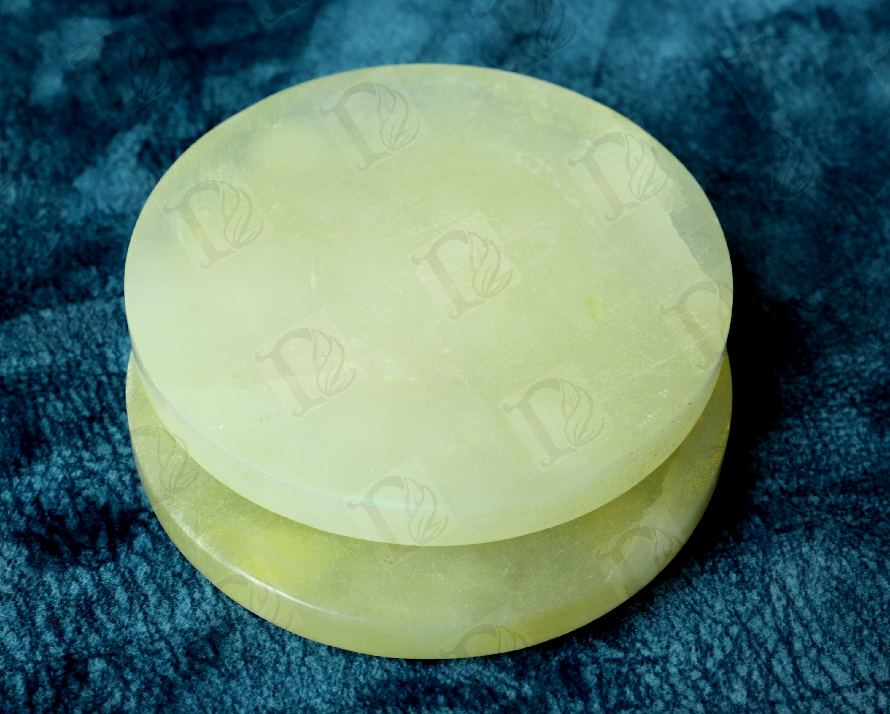 Set of 4,alabaster Round Marble Handmade Coasters or Natural Stone Tea ...