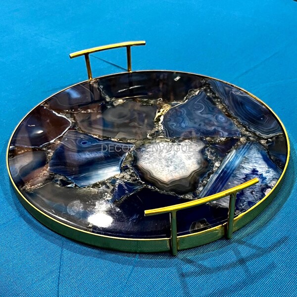 Blue Agate Platter - Etsy