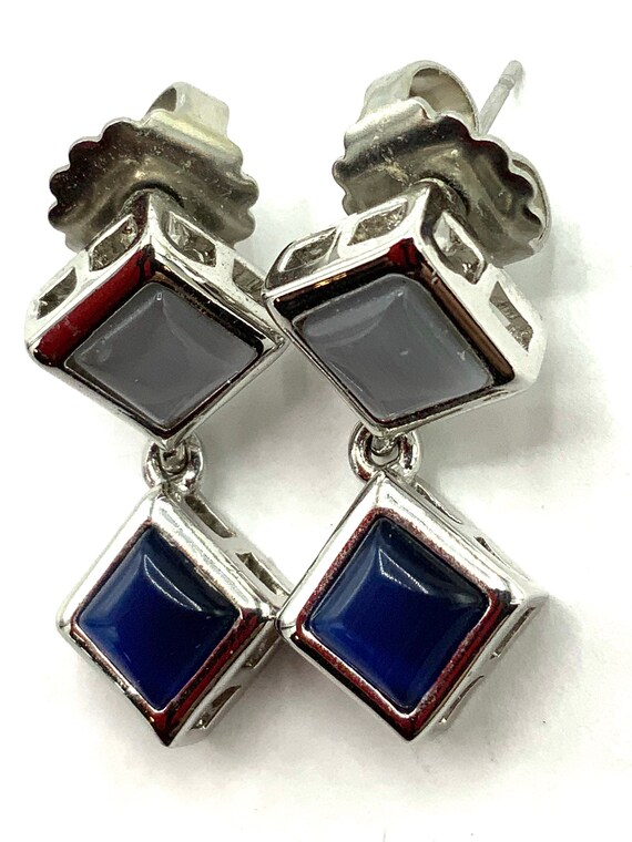 Gorgeous Collectible and Vintage Silver Tone Gray and Blue - Etsy