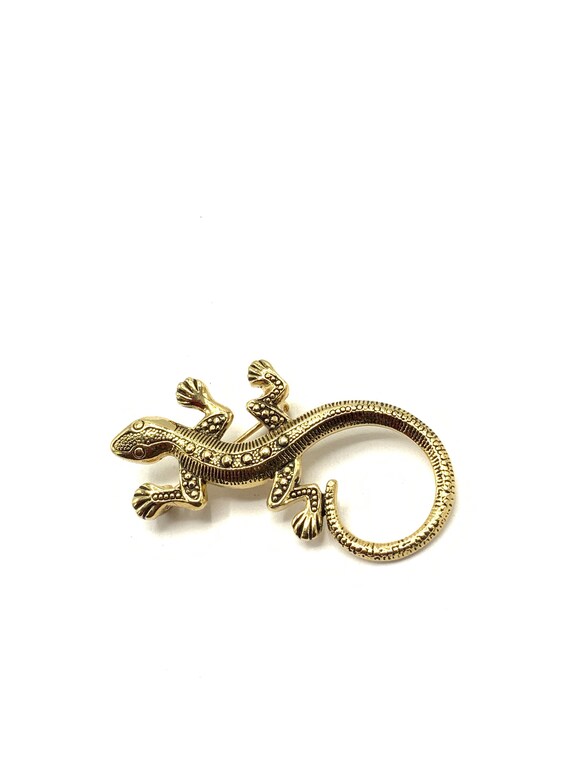Gorgeous collectible Lia Sophia lizard Brooch, antiq… - Gem