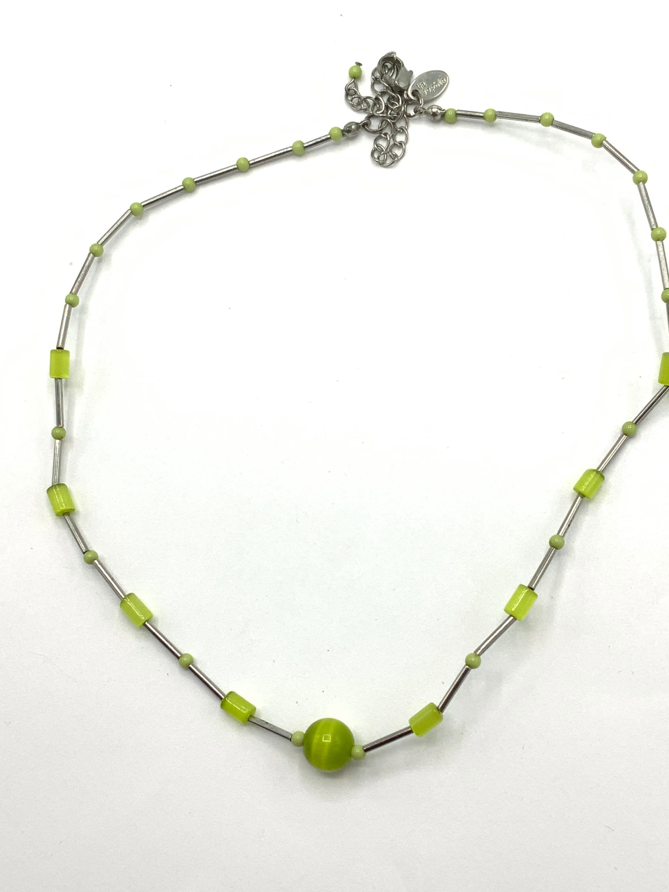 Gorgeous Collectible Light Green Beads Necklace by Lia Sophia. - Etsy UK