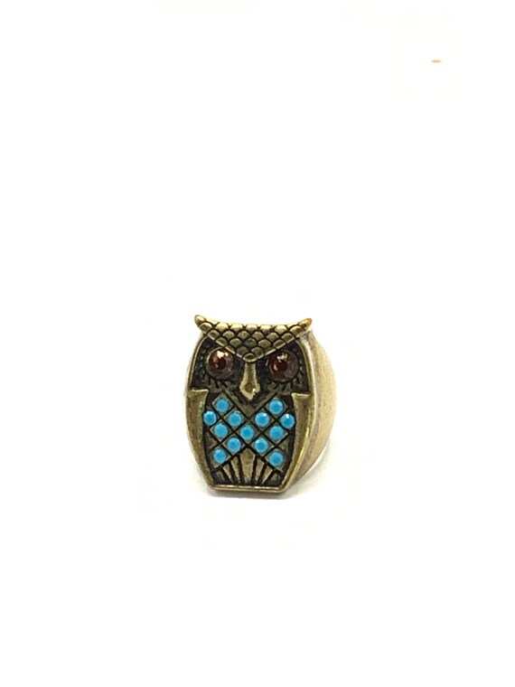 Gorgeous collectible and vintage owl turquoise and br… - Gem