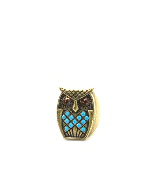 Gorgeous collectible and vintage owl turquoise and br… - Gem