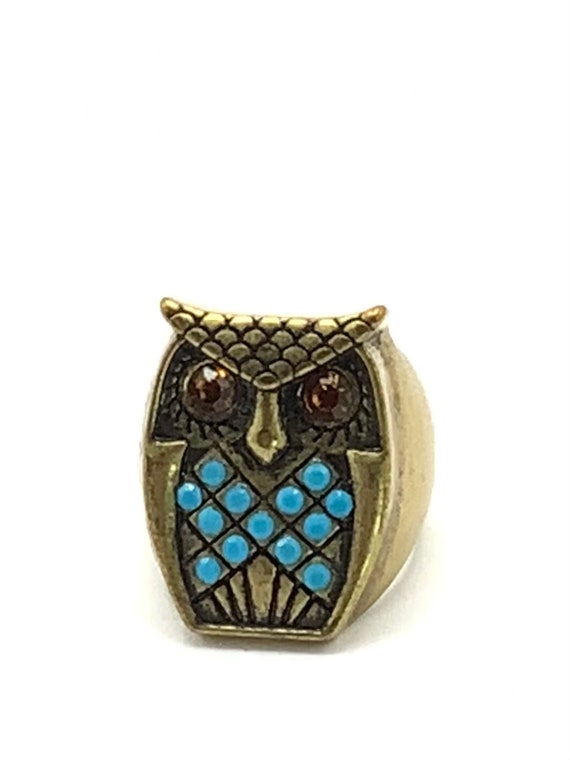 Gorgeous collectible and vintage owl turquoise and br… - Gem
