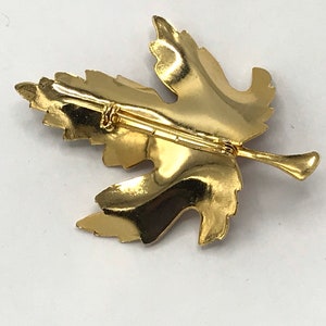 Vintage Enamel Leaf Brooch. - Etsy