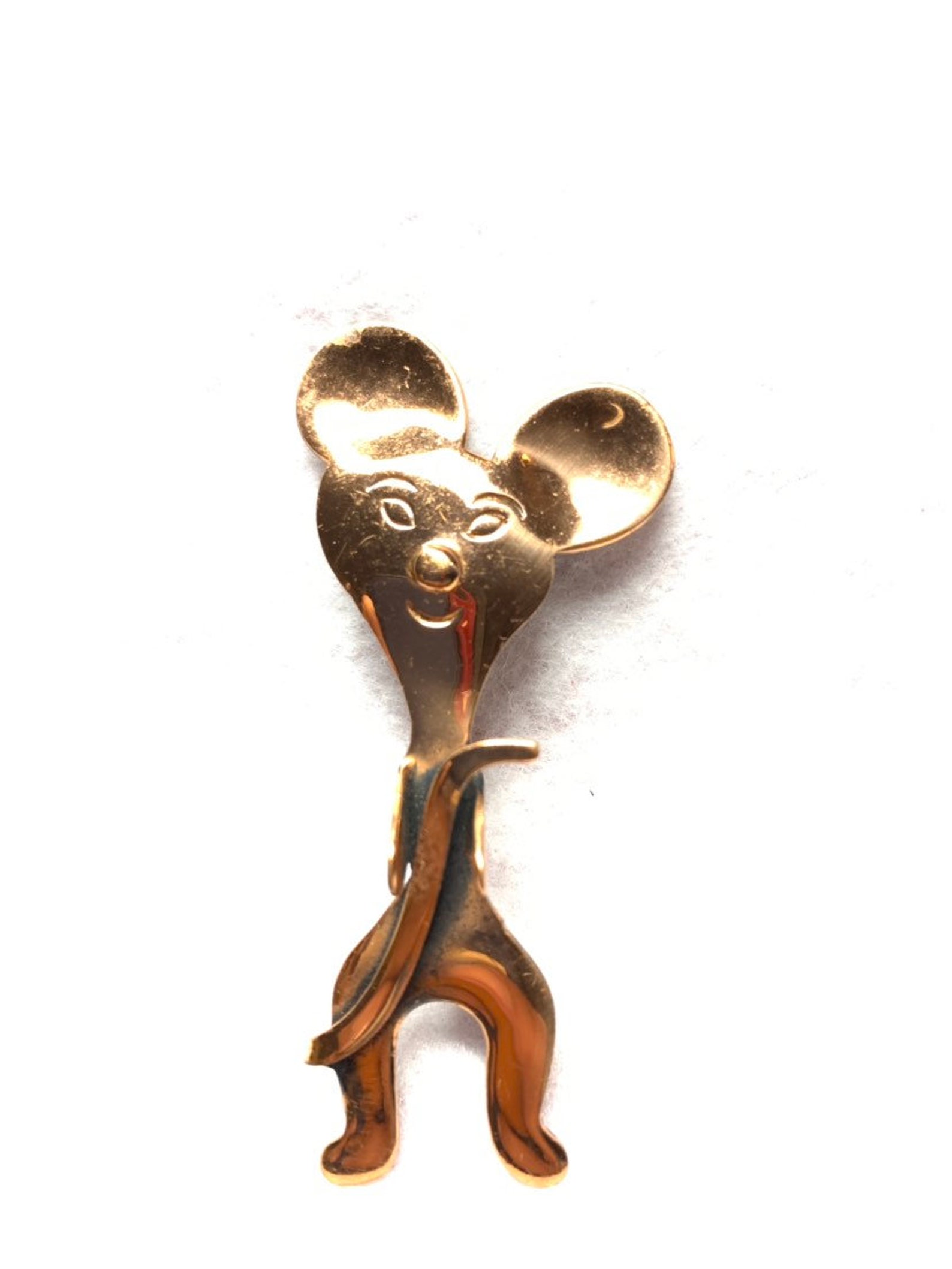 Beautiful copper mouse brooch pin | Etsy