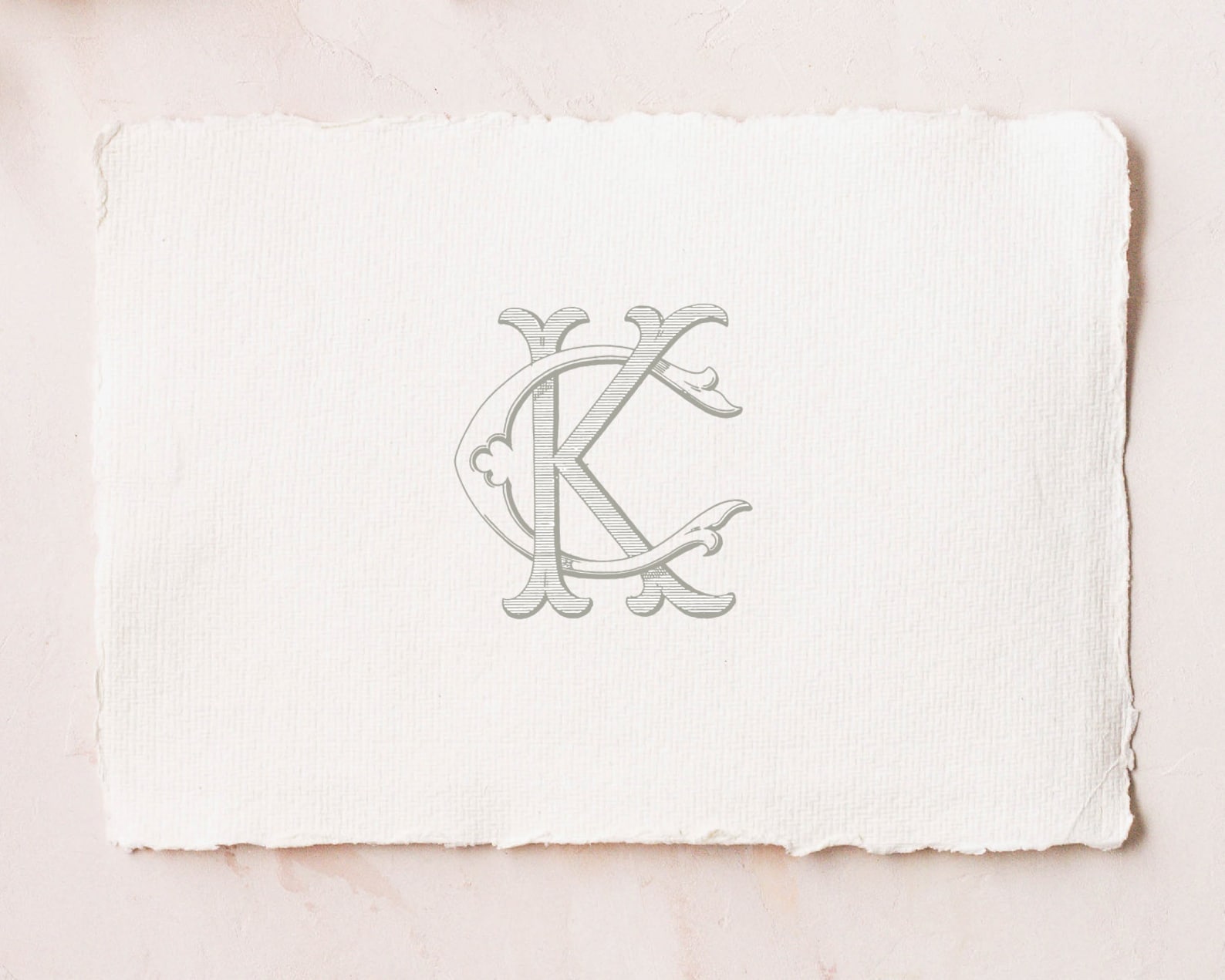 Vintage Wedding Monogram CK KC - Wedding Invitation, Digital Download ...