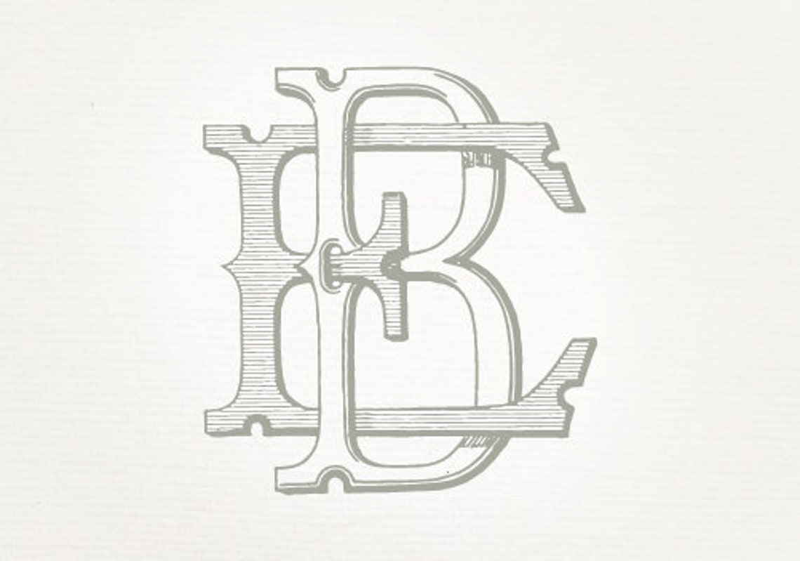 Vintage Wedding Monogram BE EB - Wedding Invitation, Digital Download ...