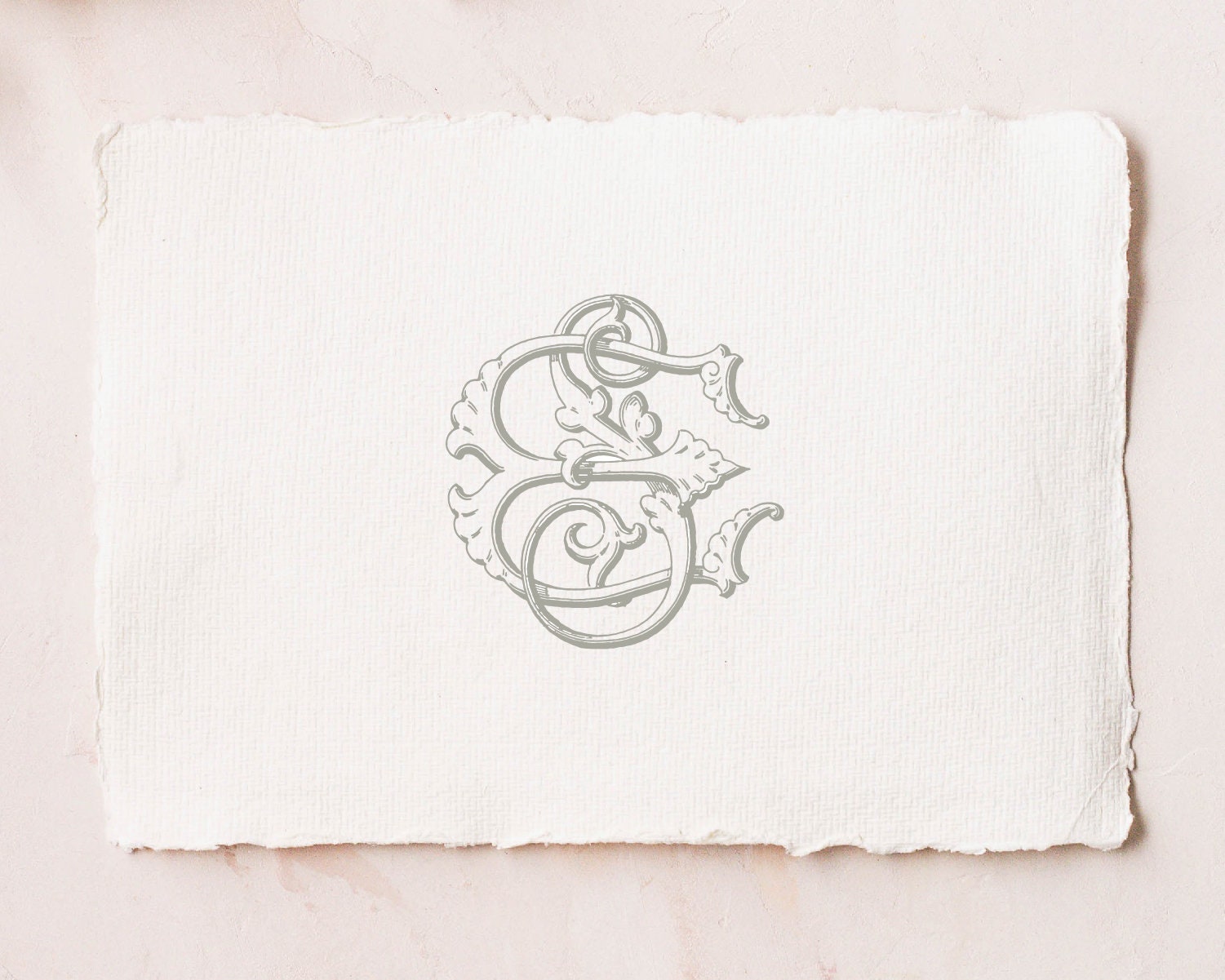 Vintage Wedding Monogram ES SE - Wedding Invitation, Digital Download ...