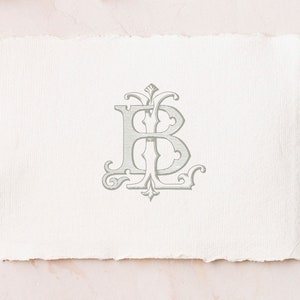 Vintage Wedding Monogram BL LB - Wedding Invitation, Digital Download ...