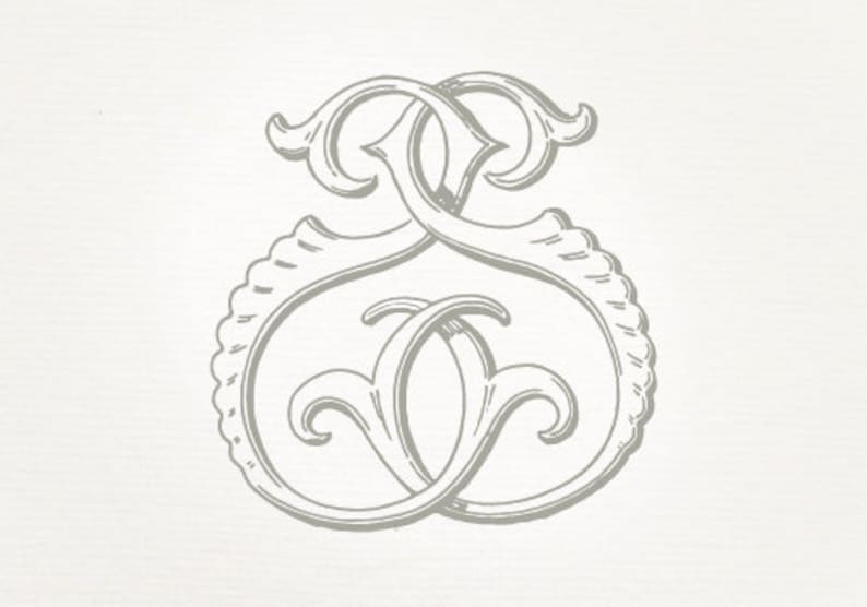 Vintage Wedding Monogram SS - Wedding Invitation, Digital Download ...