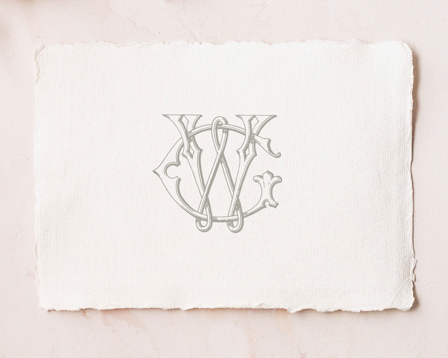 Vintage Wedding Monogram GW WG - Wedding Invitation, Digital Download ...