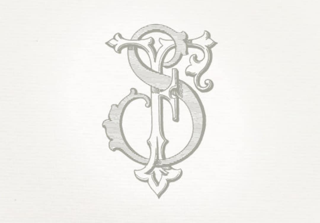 Vintage Wedding Monogram FS SF - Wedding Invitation, Digital Download ...