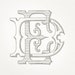 Vintage Wedding Monogram DE ED - Wedding Invitation, Digital Download ...