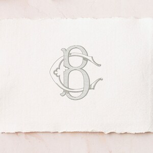 Vintage Wedding Monogram BC CB - Wedding Invitation, Digital Download ...