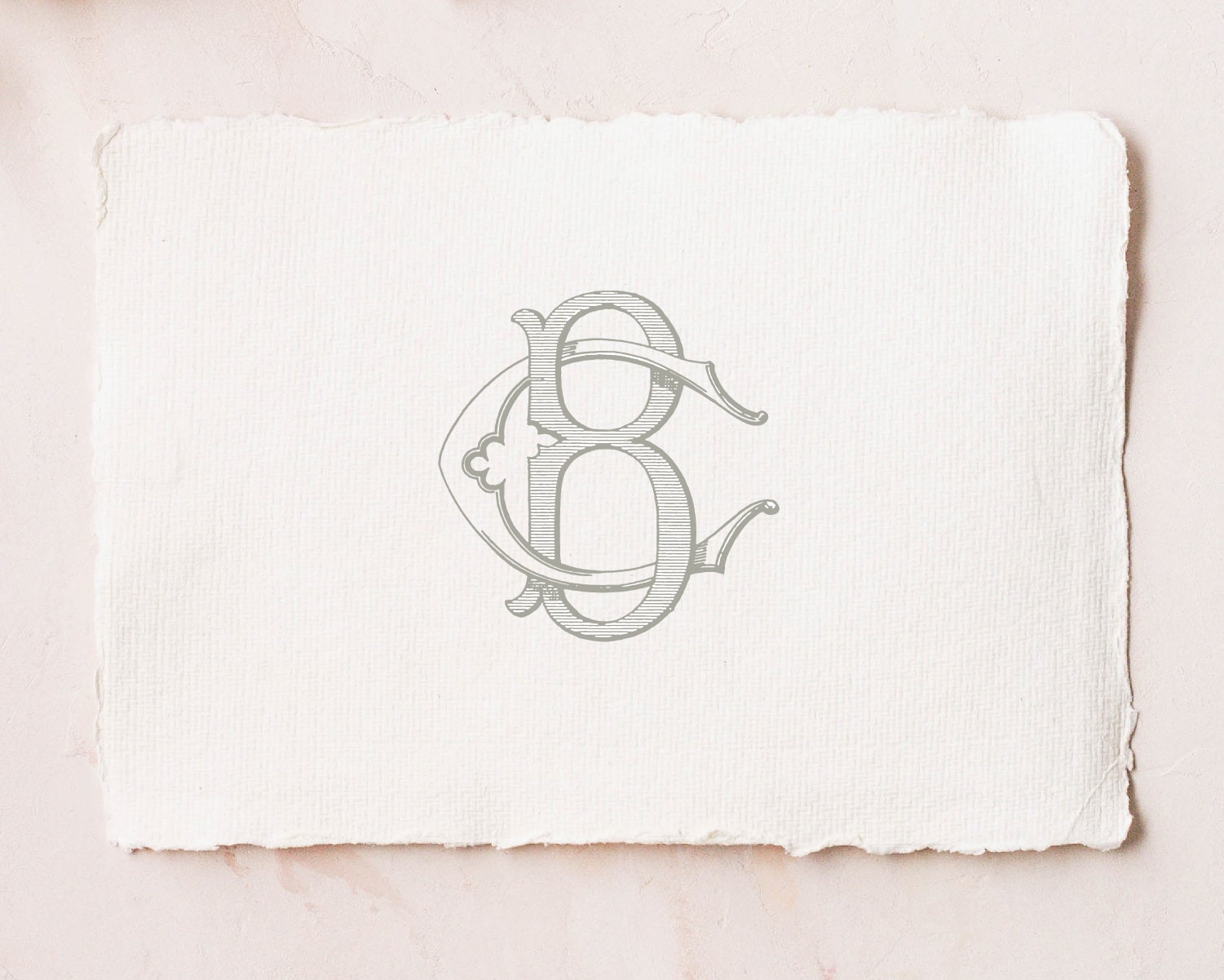 Vintage Wedding Monogram BC CB - Wedding Invitation, Digital Download ...