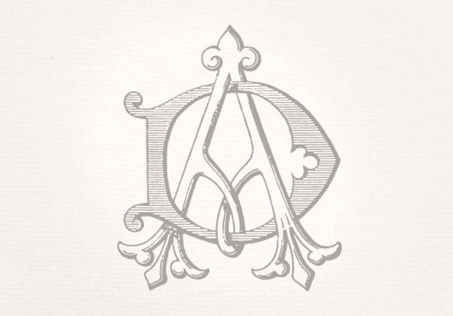 Vintage Wedding Monogram AD DA - Wedding Invitation, Digital Download ...