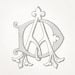 Vintage Wedding Monogram AD DA - Wedding Invitation, Digital Download ...