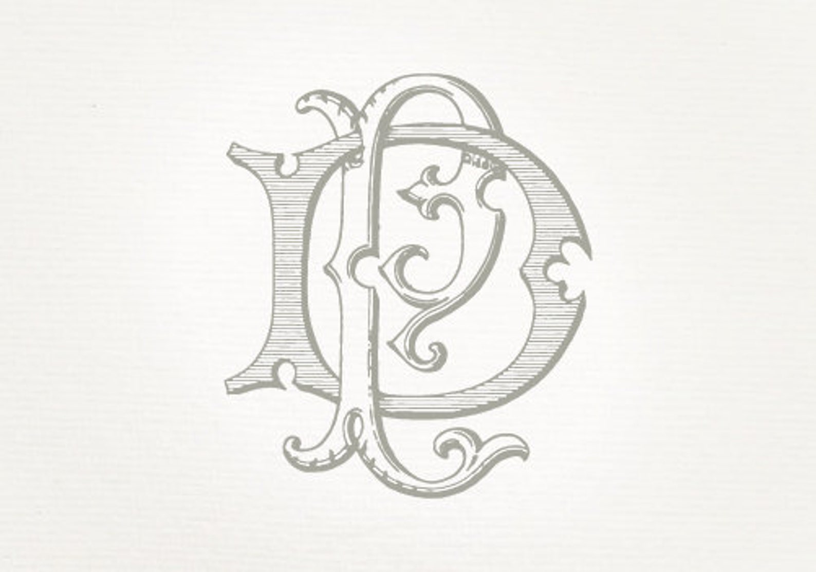 Vintage Wedding Monogram DP PD - Wedding Invitation, Digital Download ...
