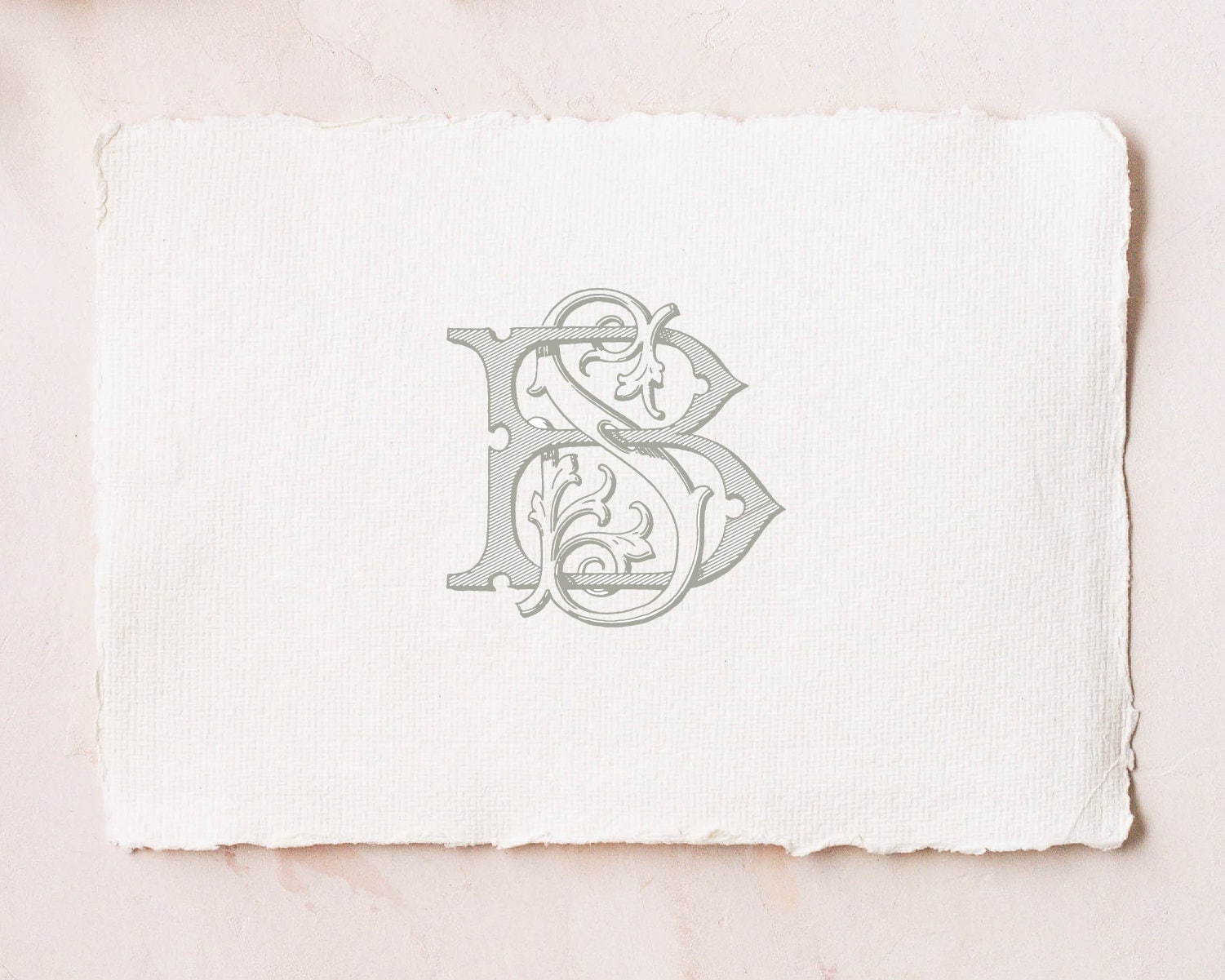 Vintage Wedding Monogram BS SB - Wedding Invitation, Digital Download ...