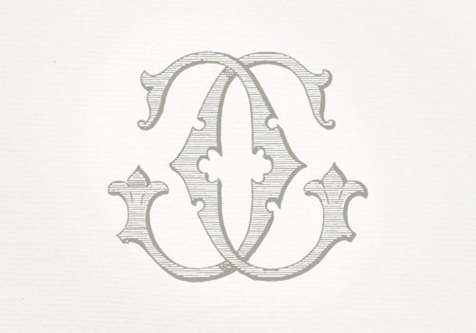 Vintage Wedding Monogram GG - Wedding Invitation, Digital Download ...