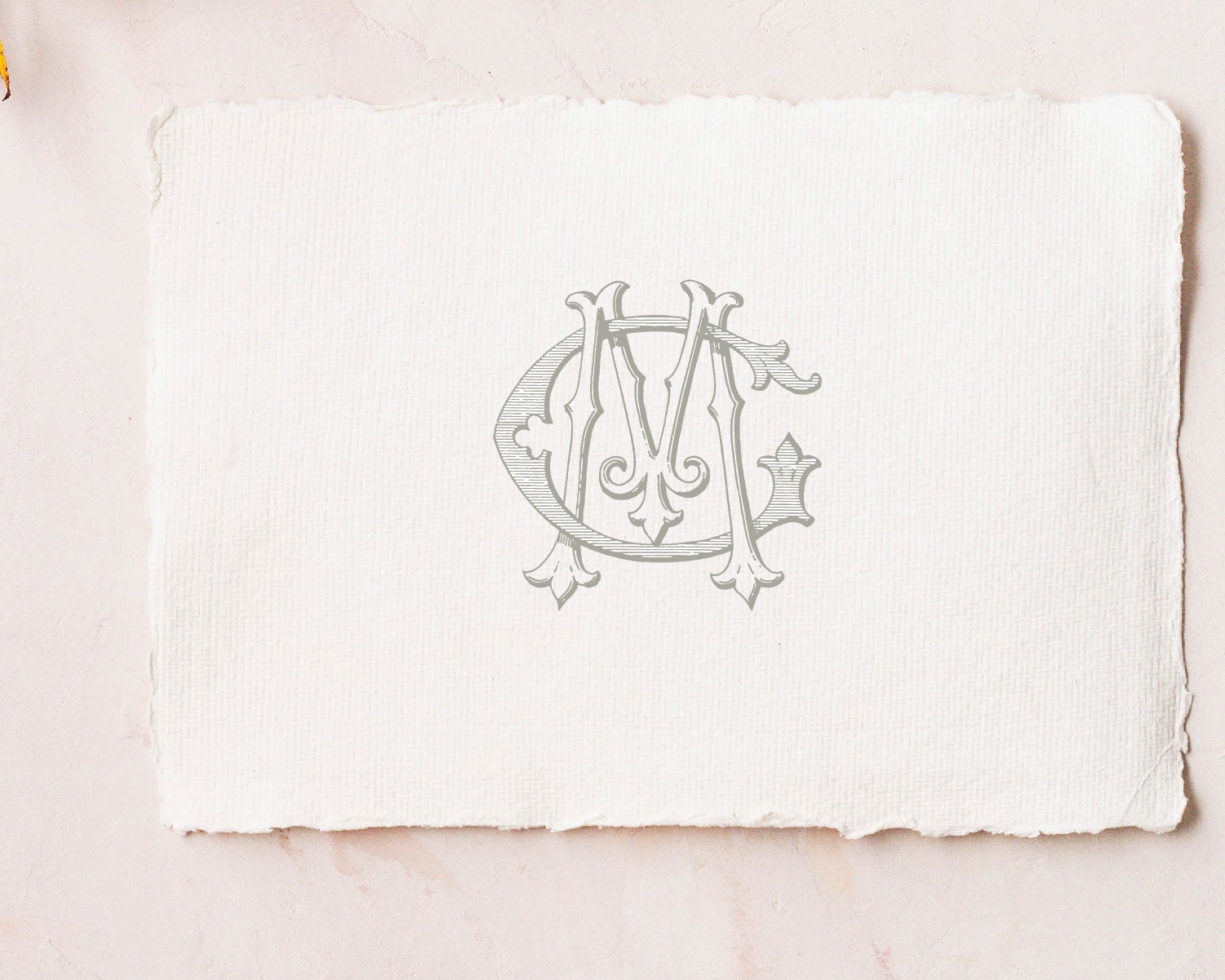 Vintage Wedding Monogram GM MG - Wedding Invitation, Digital Download ...