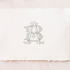 Vintage Wedding Monogram AB BA - Wedding Invitation, Digital Download ...