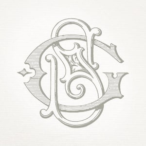 Vintage Wedding Monogram GS SG - Wedding Invitation, Digital Download ...