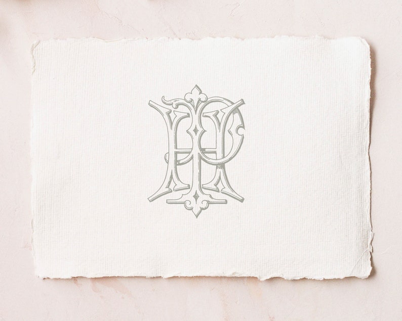 Vintage Wedding Monogram HP PH - Wedding Invitation, Digital Download ...