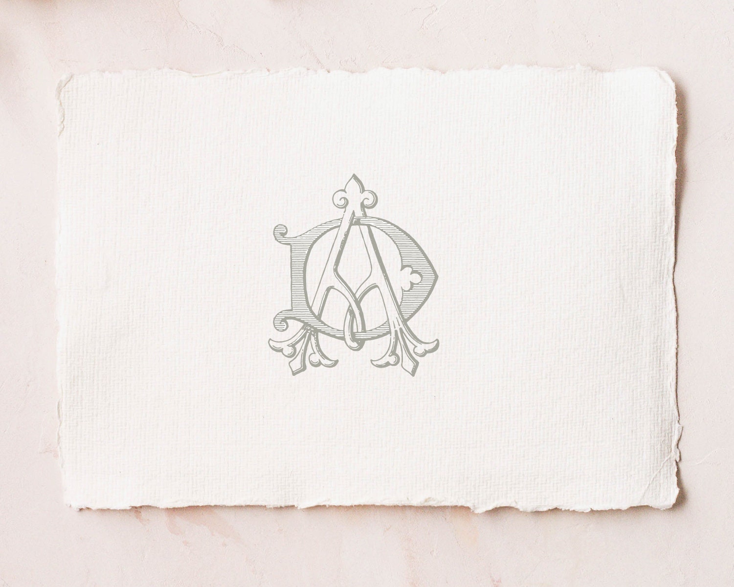Vintage Wedding Monogram AD DA - Wedding Invitation, Digital Download ...