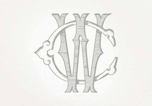 Vintage Wedding Monogram CW WC - Wedding Invitation, Digital Download ...