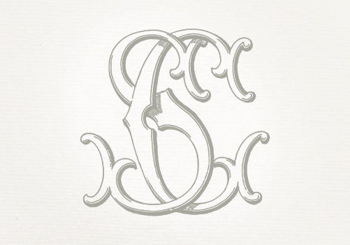 Vintage Wedding Monogram SC CS - Wedding Invitation, Digital Download ...